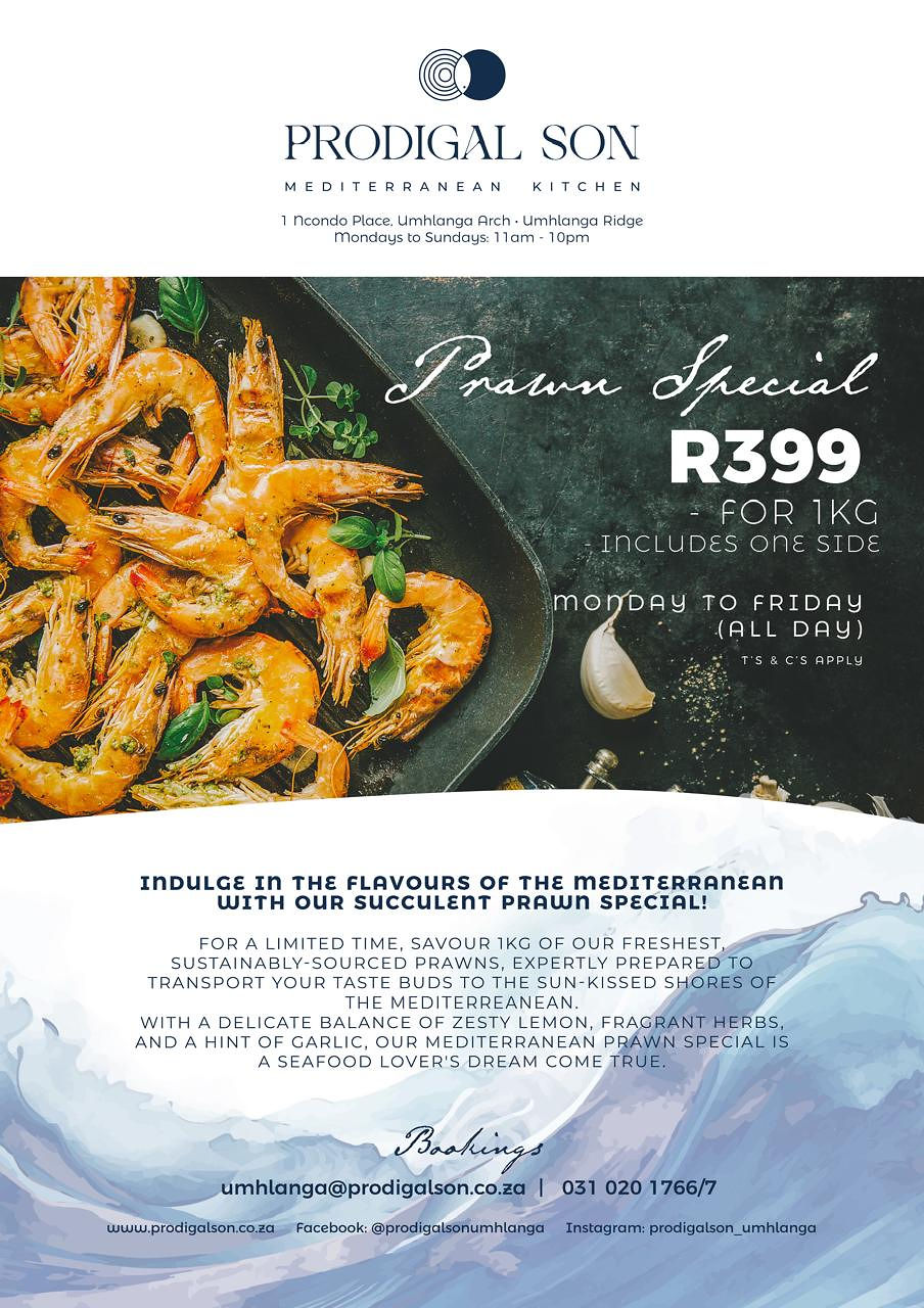 Prodigal Son Mediterranean Kitchen & Cocktail Bar - Prawn Special